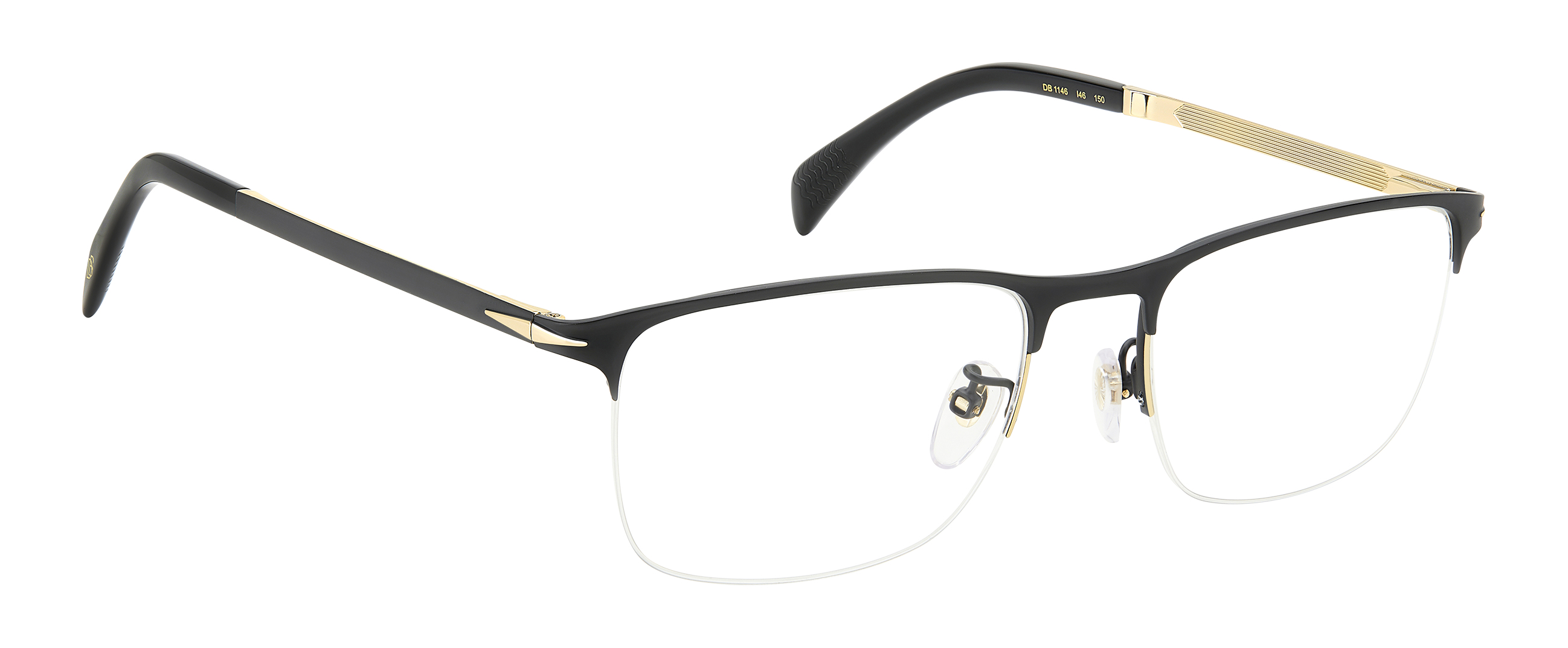 DB 1146 - Matte Black Gold - Frames - 107960 – EYEWEAR by DAVID BECKHAM