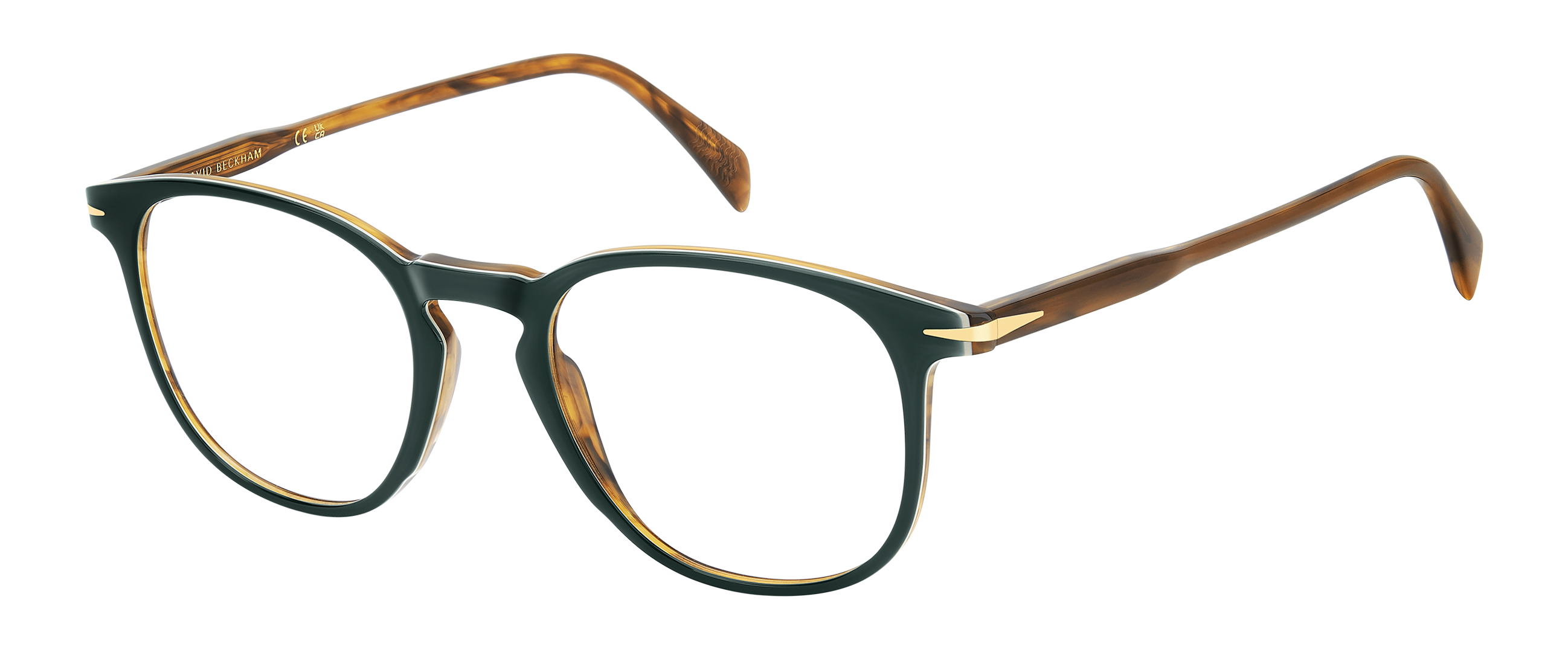 DB 1160 - Green Stripped Brown - Frames - 108664 – EYEWEAR by DAVID BECKHAM