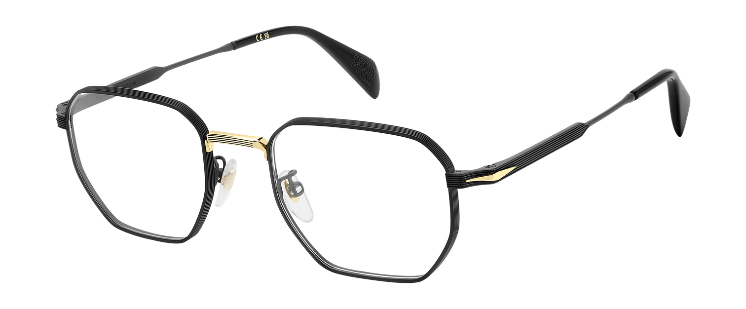DB 1242 - Matte Black Gold - Frames – EYEWEAR by DAVID BECKHAM